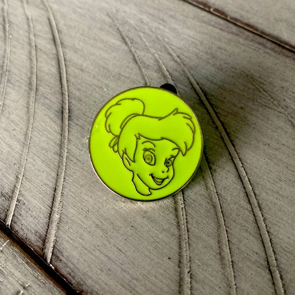 Disney | Other | Disney Pin Tinkerbell Green Circle Pin | Poshmark